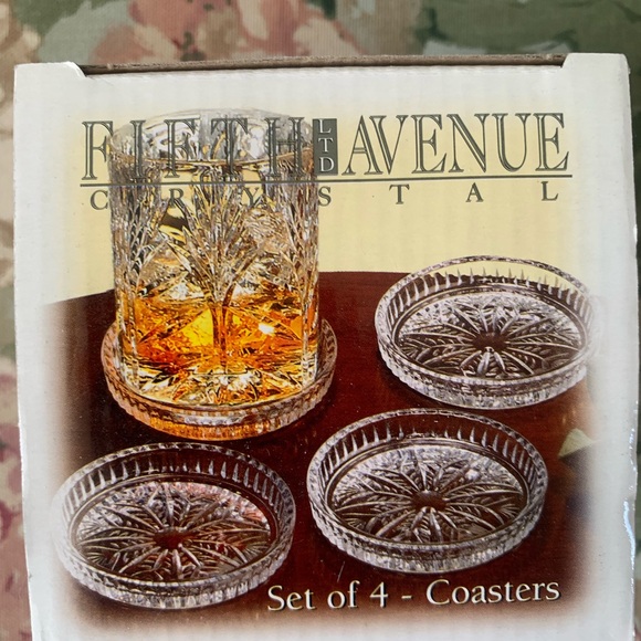 Dining | Crystal Coasters Set Clear | Poshmark